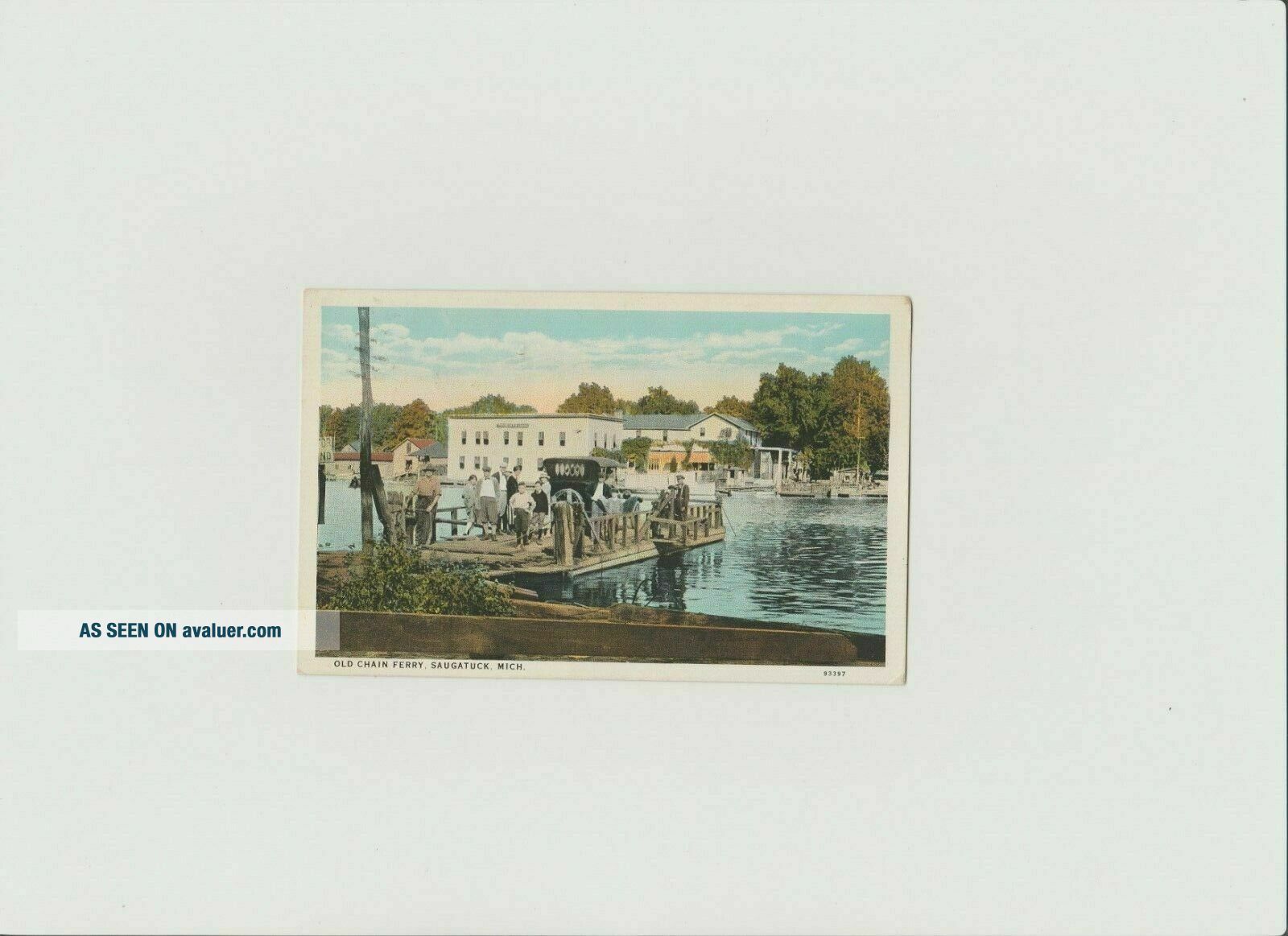 1920s Old Chain Ferry SAUGATUCK MI Color Vintage Postcard | #56242395