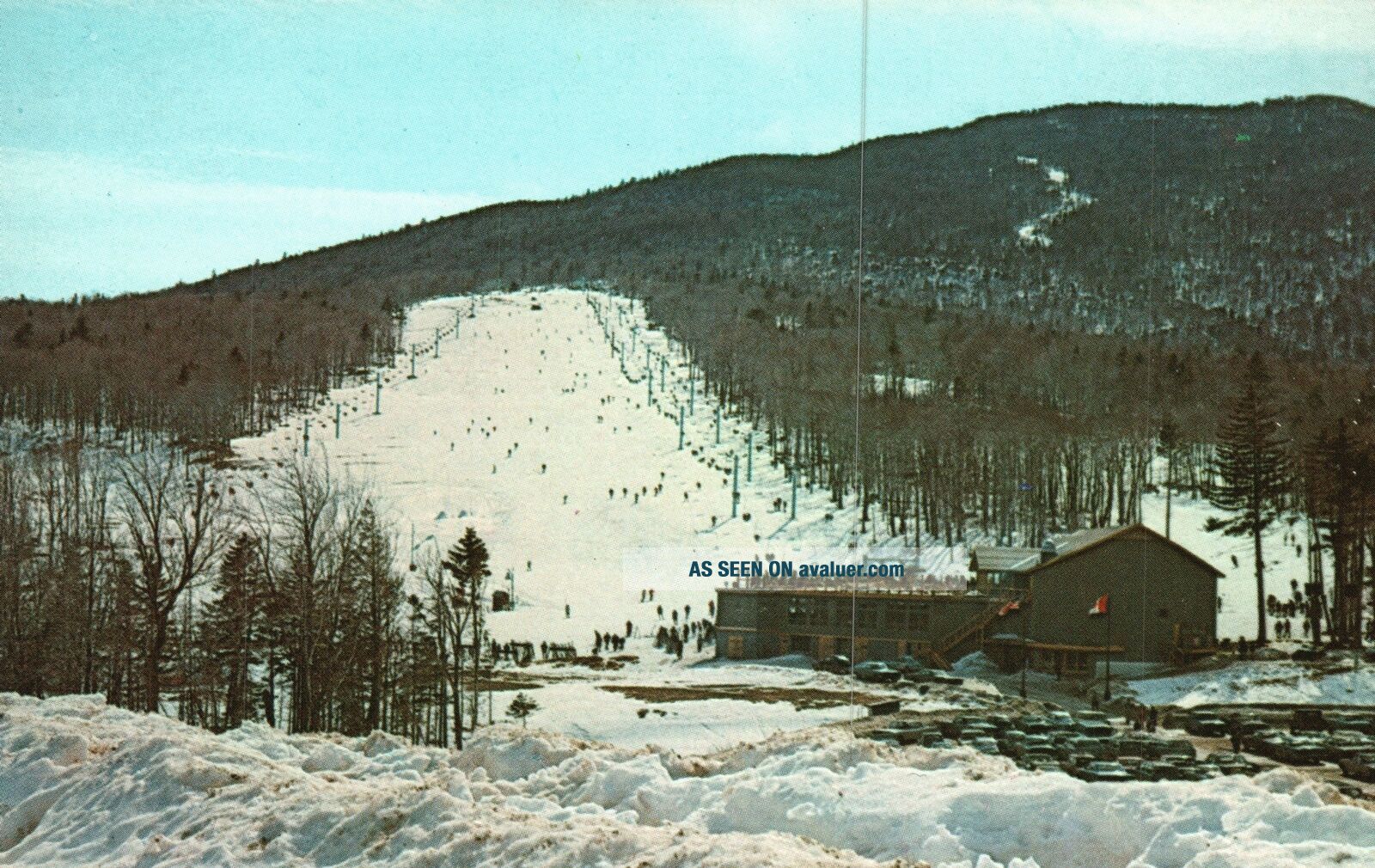 Vintage Postcard Snowshed Base Lodge & Slopes Ski Resort Killington ...