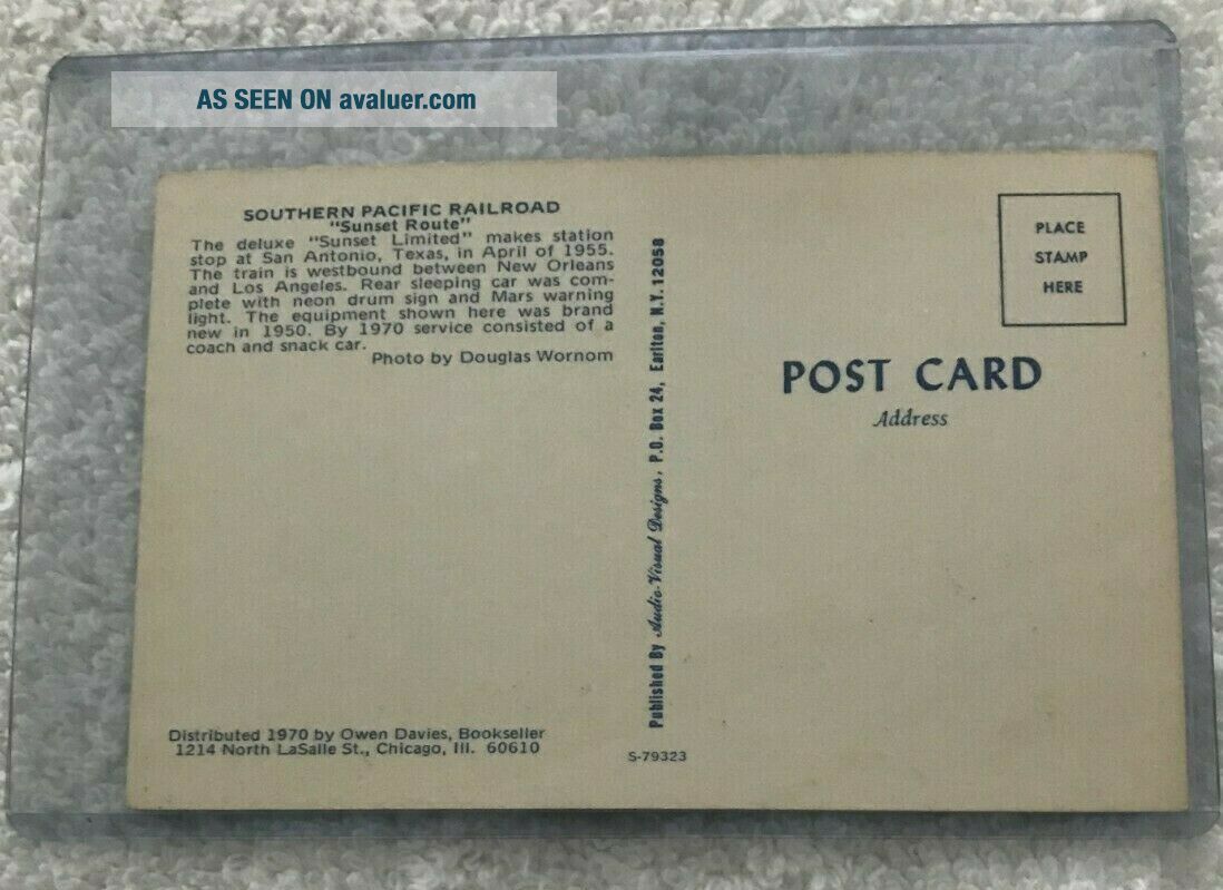 Vintage Southern Pacific Railroad Sunset Route Sunset Limited Train ...