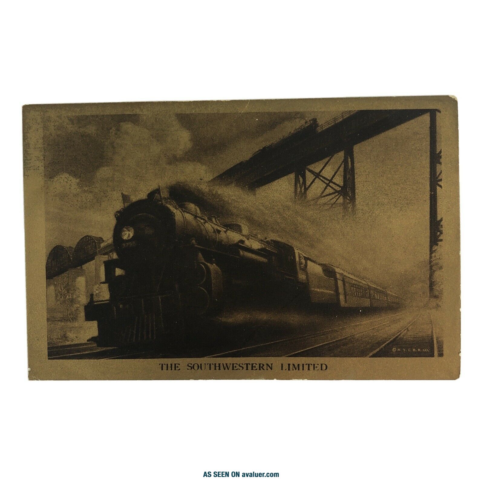 Vintage Railroad Postcard York Central Lines Southwestern Limited ...