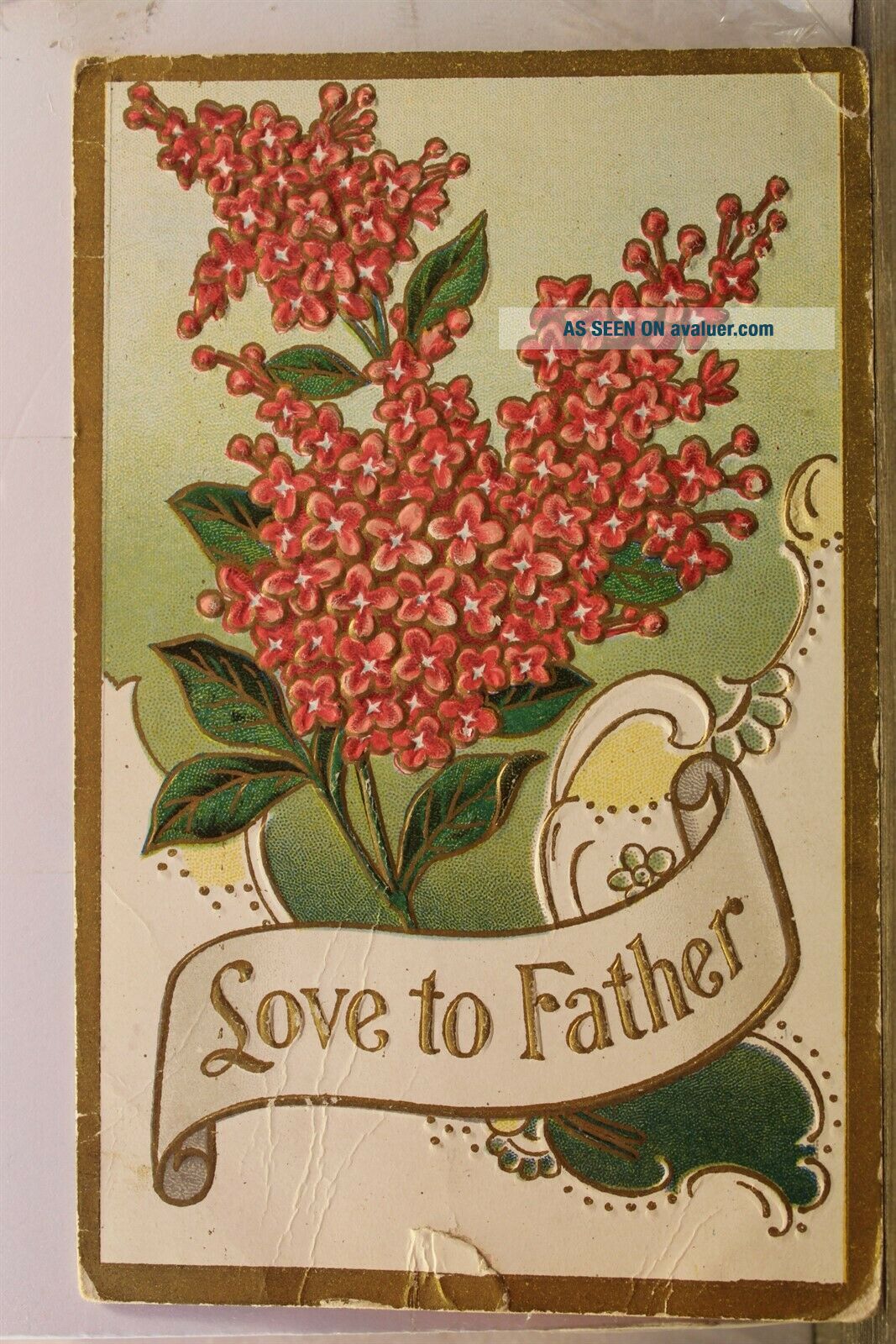 Greetings Love To Father Postcard Old Vintage Card View Standard ...