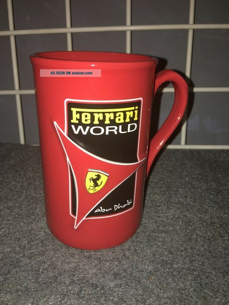 Ferrari World Abu Dhabi Rare Red Logo Oversized Mug | #56376066