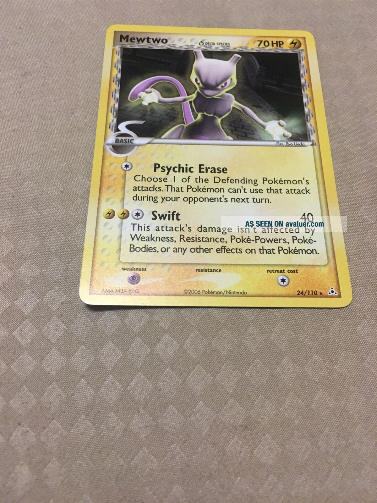 Mewtwo Delta Species 24/110 Rare Non - Holo 2006 Pokemon Card | #56406070