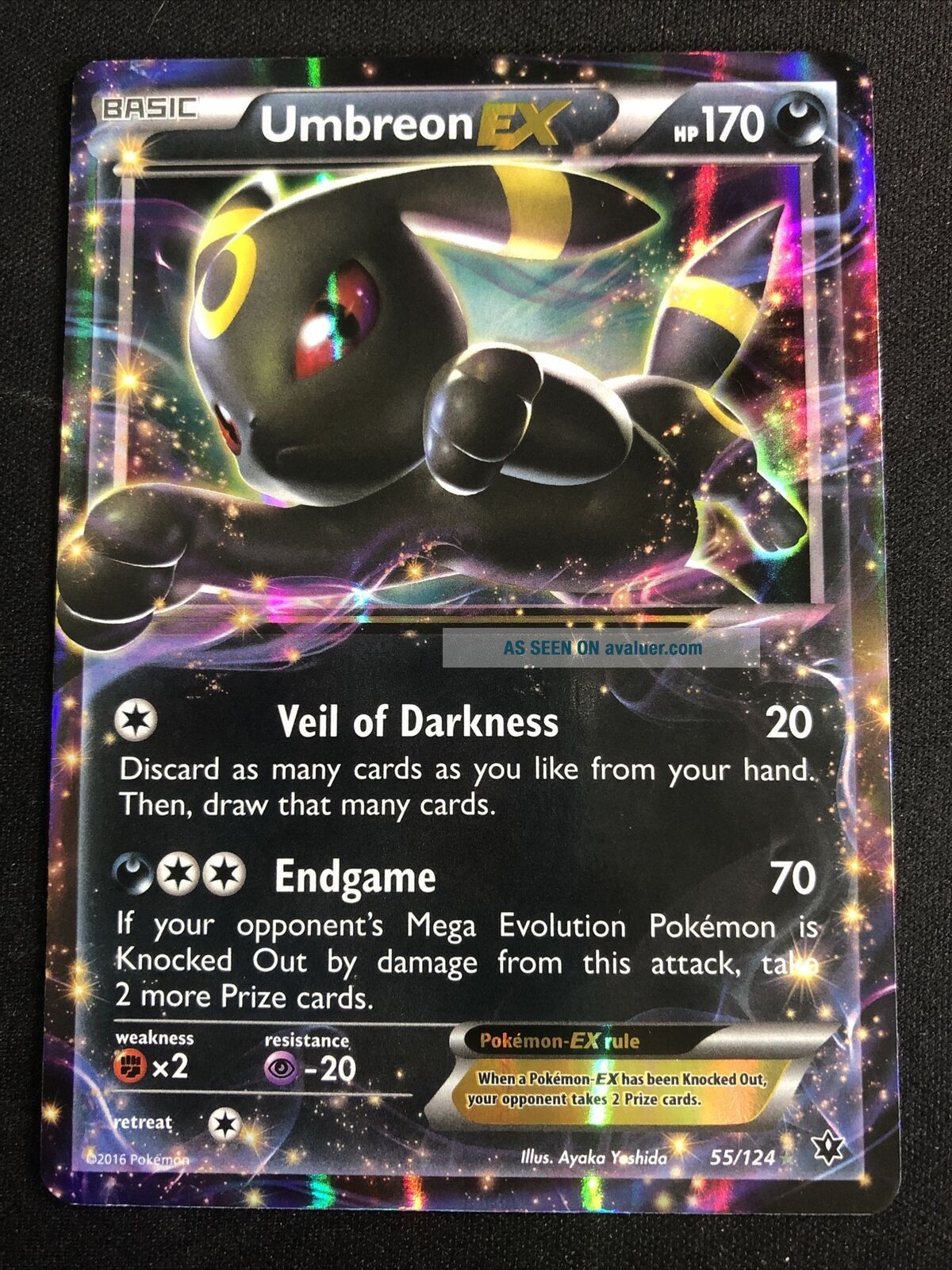 Pokemon Fates Collide Umbreon EX 55/124 Ultra Rare Light Play | #56427794