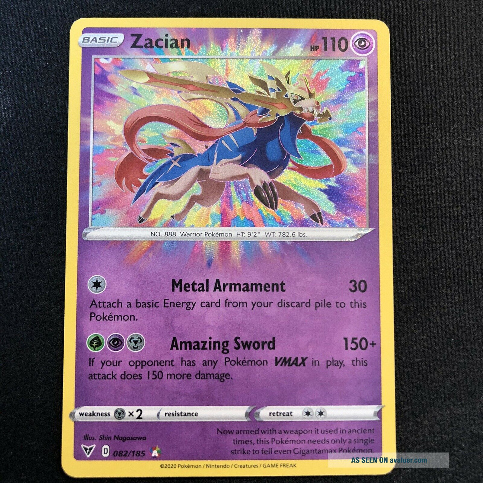 Pokemon Vivid Voltage Zacian 82/185 Rare NM/M | #56480703
