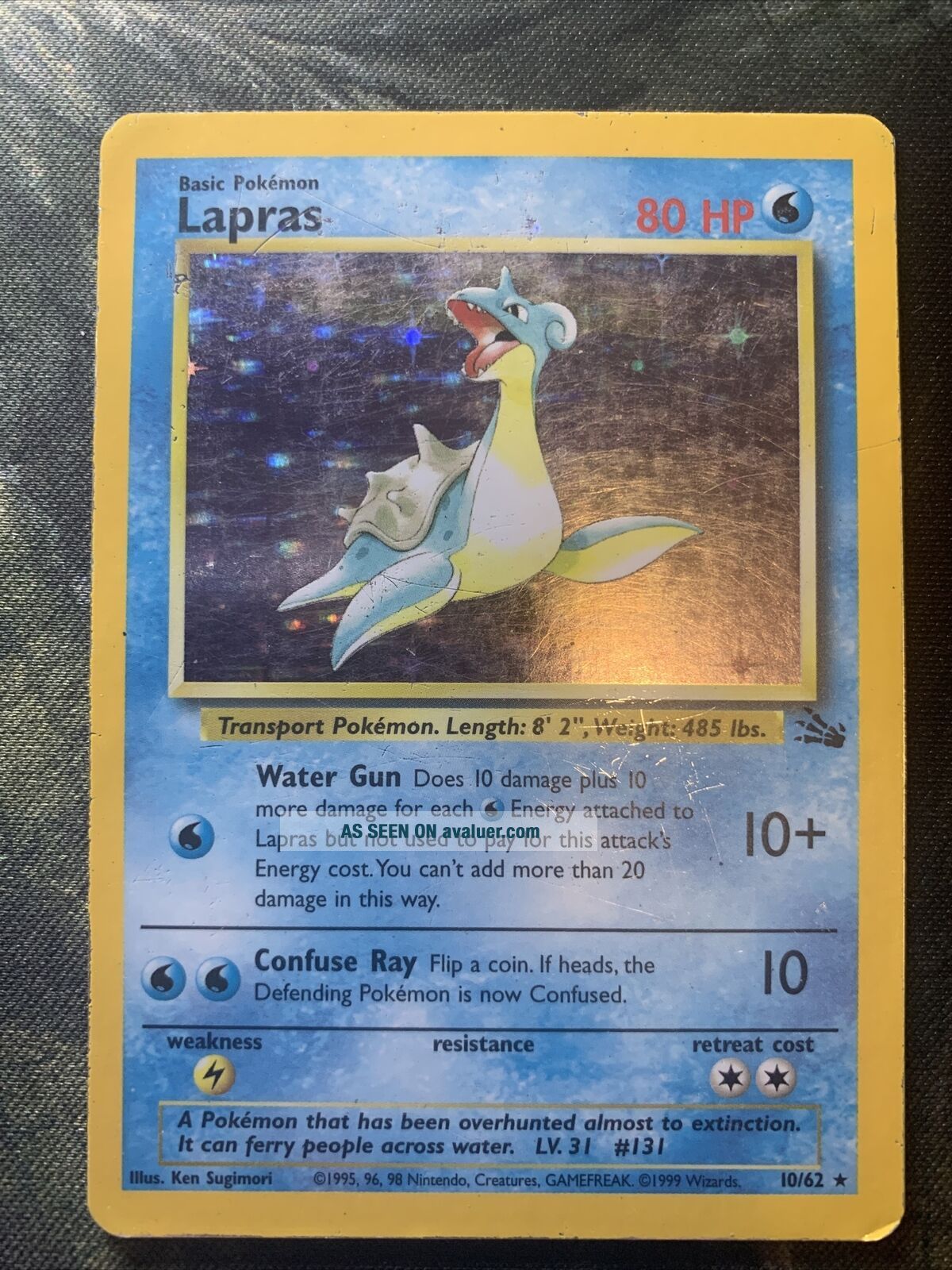 LAPRAS - 10/62 - Fossil - Holo - Pokemon Card - HP | #56500191
