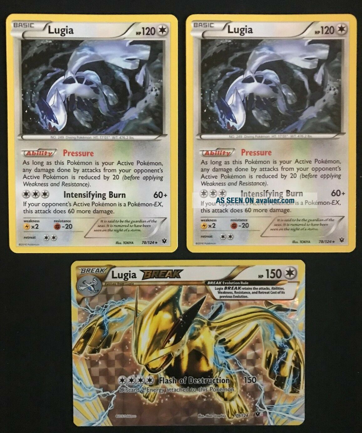 Lugia BREAK (, BONUS) - Pokemon TCG Card - XY Fates Collide ULTRA RARE ...