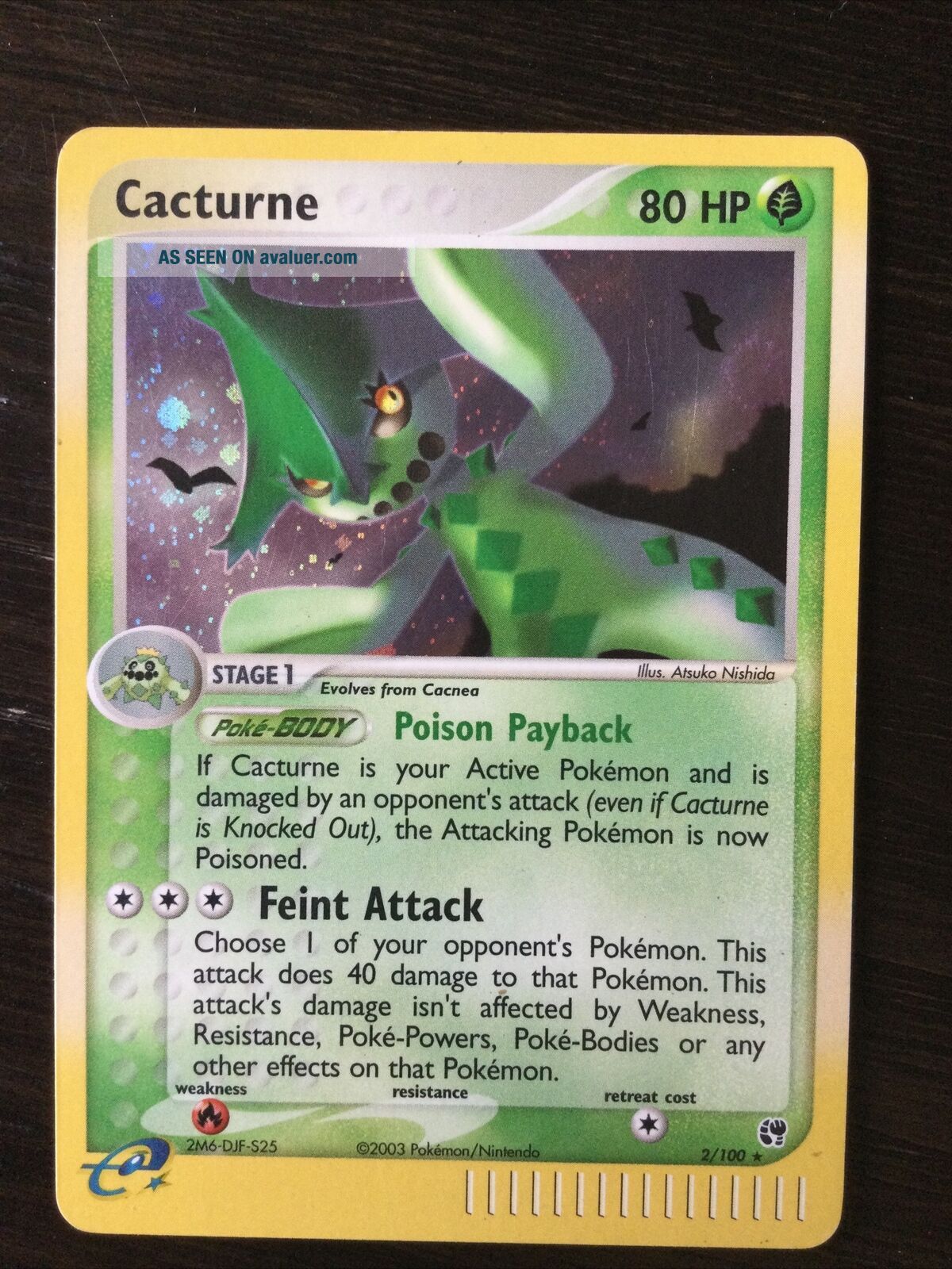 Cacturne 2/100 Holo - EX Sandstorm Pokemon Card NM RARE | #56527800