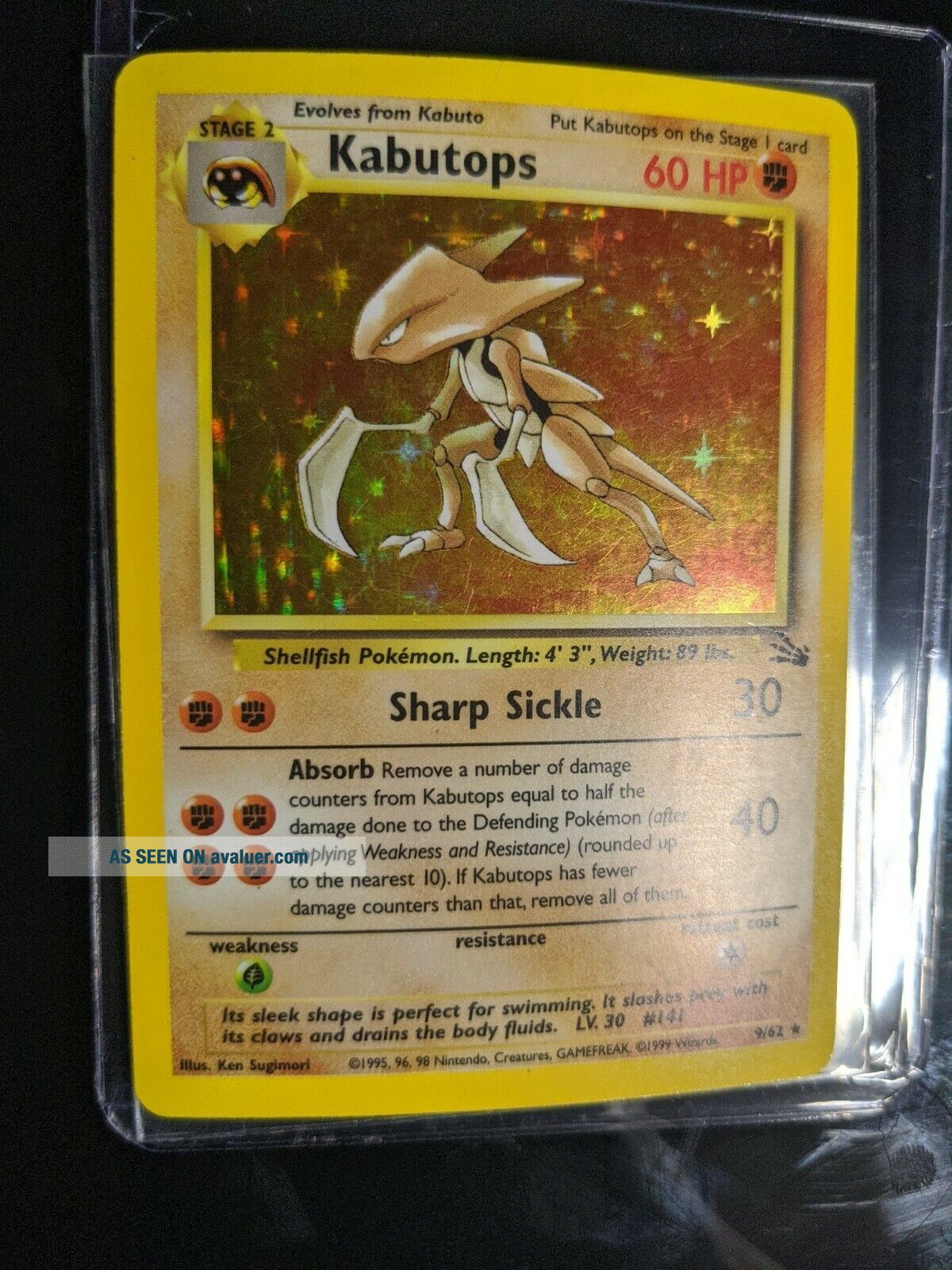 Kabutops Fossil 9/62 Rare Holo Pokemon TCG PSA Ready | #56533012