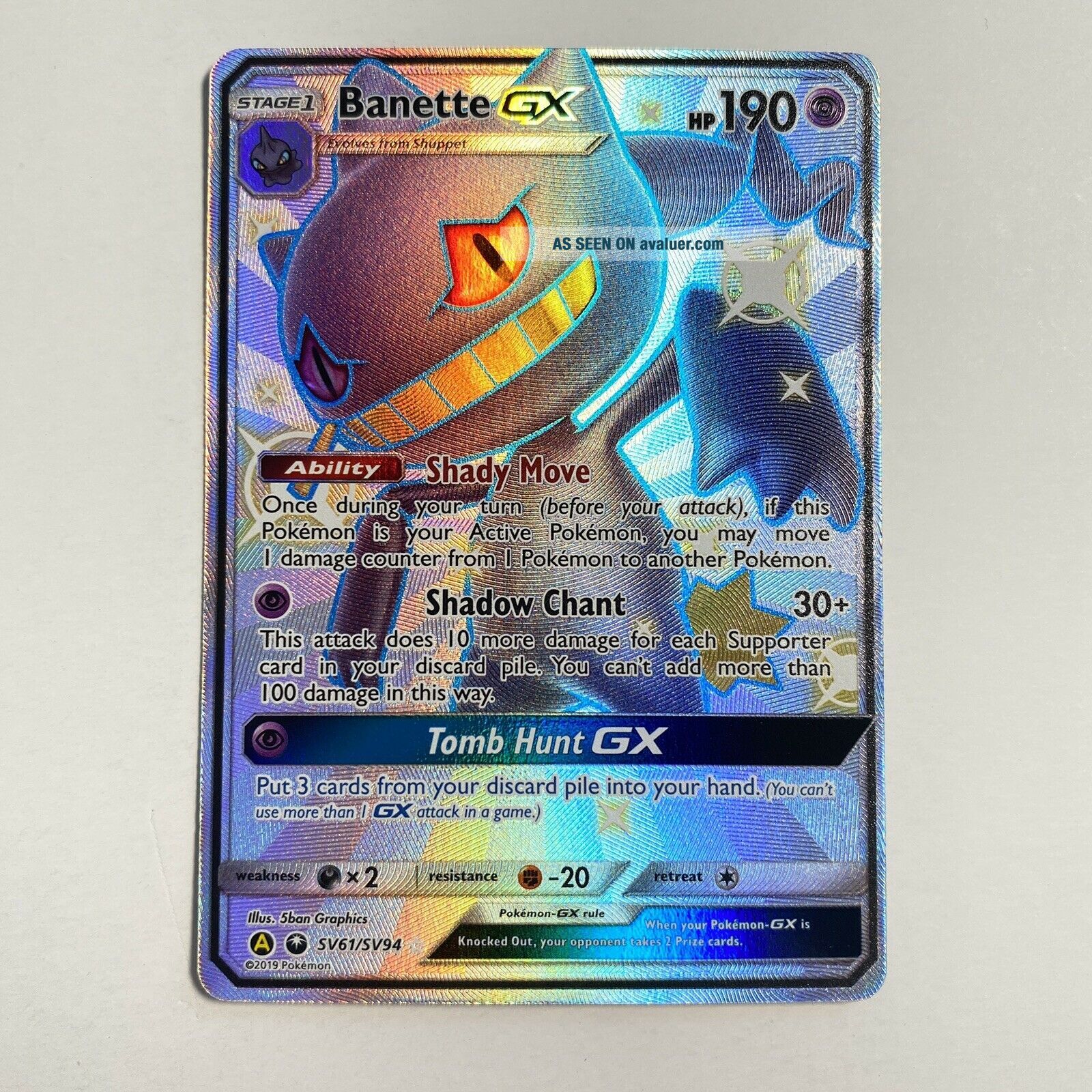 Banette GX SHINY ULTRA RARE Pokemon TCG Hidden Fates SV61/SV94 | #56536416