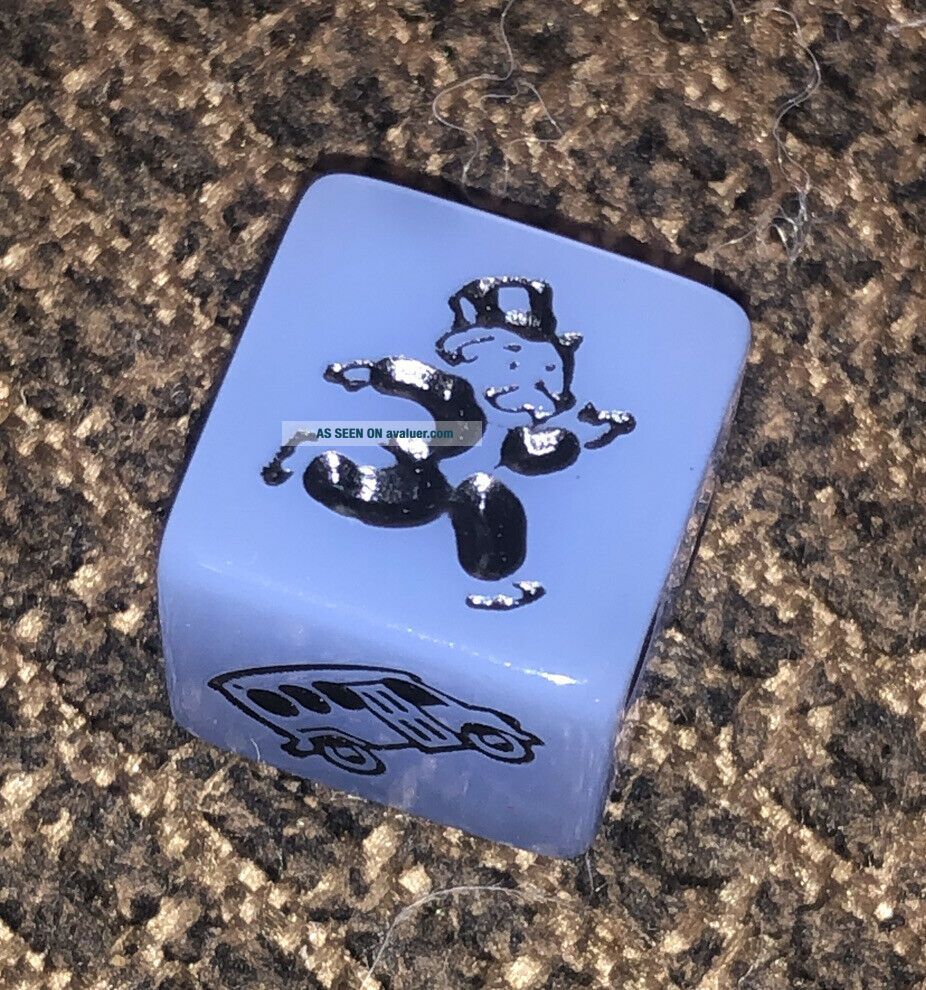 RARE Monopoly Blue Speed Die Replacement Part 2007 Parker Brothers ...
