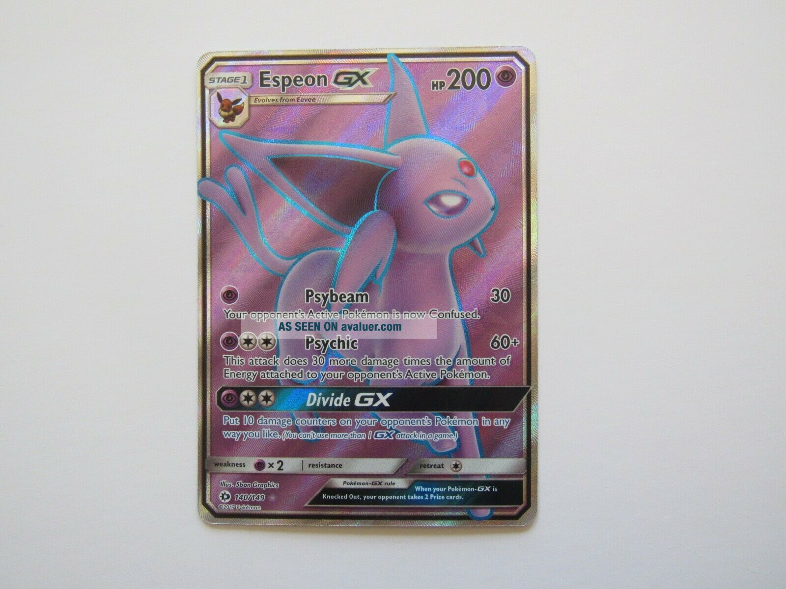 Espeon GX 140/149 Full Art Ultra Rare Holo Pokemon Sun And Moon | #56584045