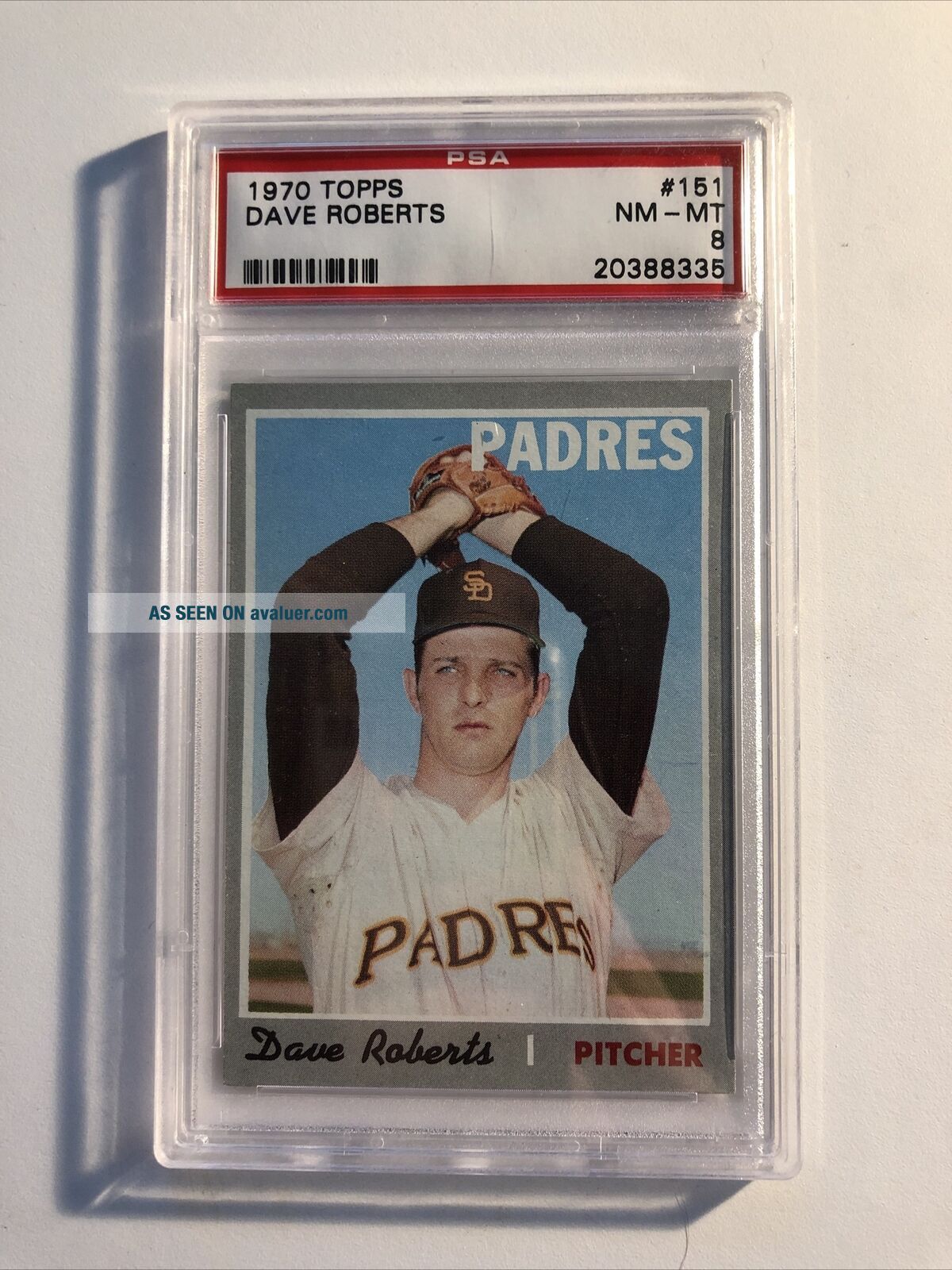 1970 Topps Dave Roberts San Diego Padres PSA NM - MT 8 Vintage Baseball ...