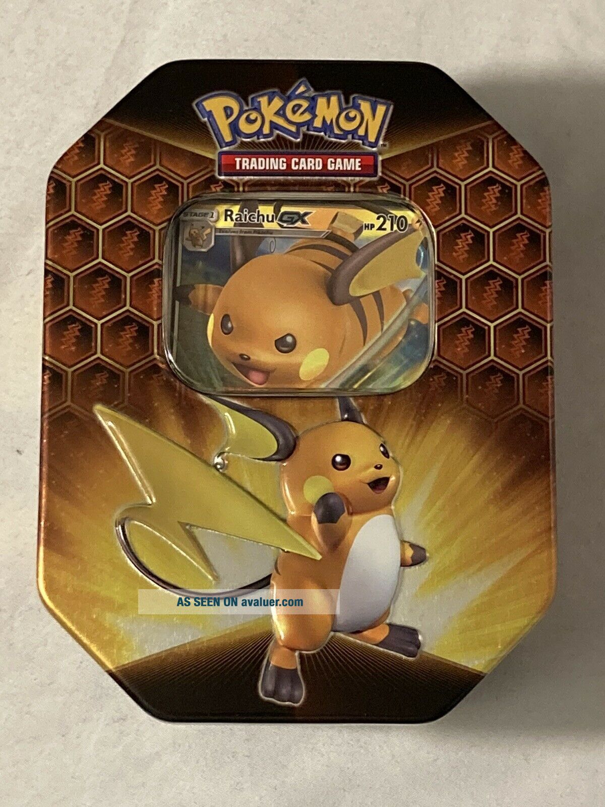 Pokemon TCG Hidden Fates Raichu GX Tin With Promo Card No Packs Rare ...