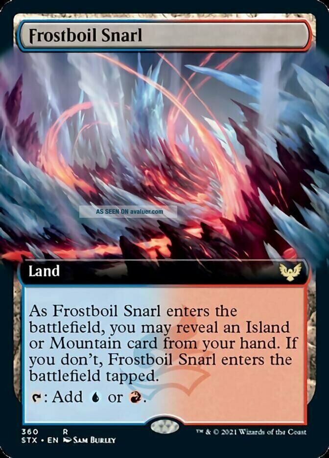 Frostboil Snarl Extended Art FOIL Strixhaven Magic The Gathering Rare ...
