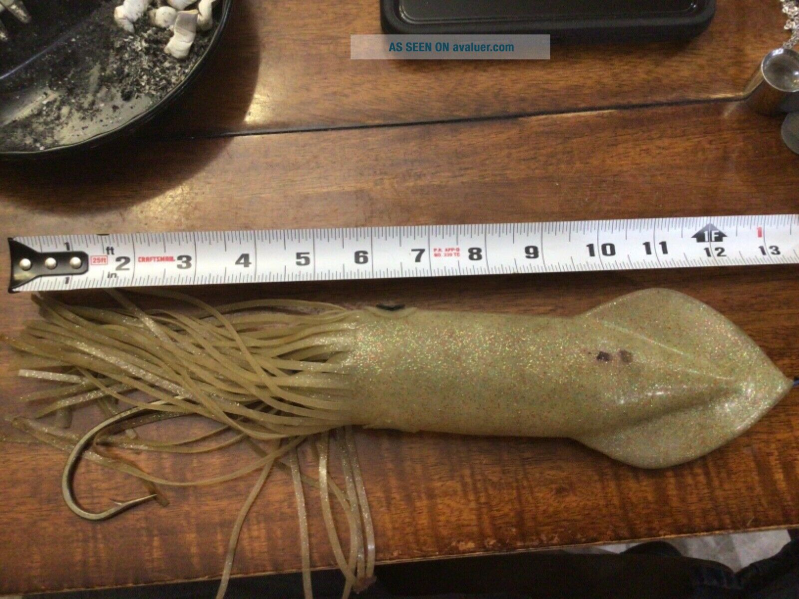 Vintage 13”Soft Plastic Squid Lure With Eyes And Giant Hook Rare Item ...