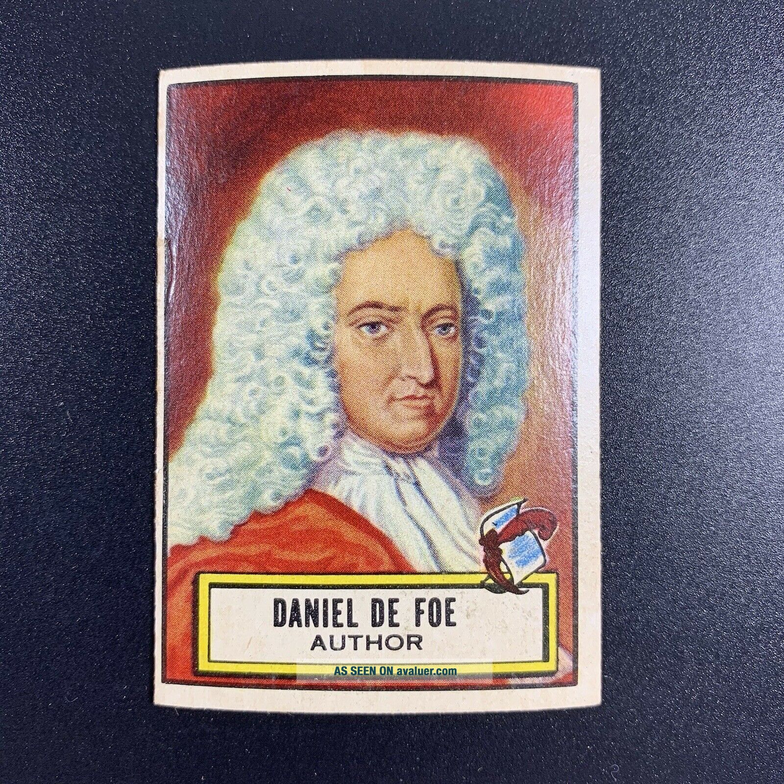 1952 Topps Look N See Set Card 101 DANIEL DE FOE - AUTHOR - RARE ...