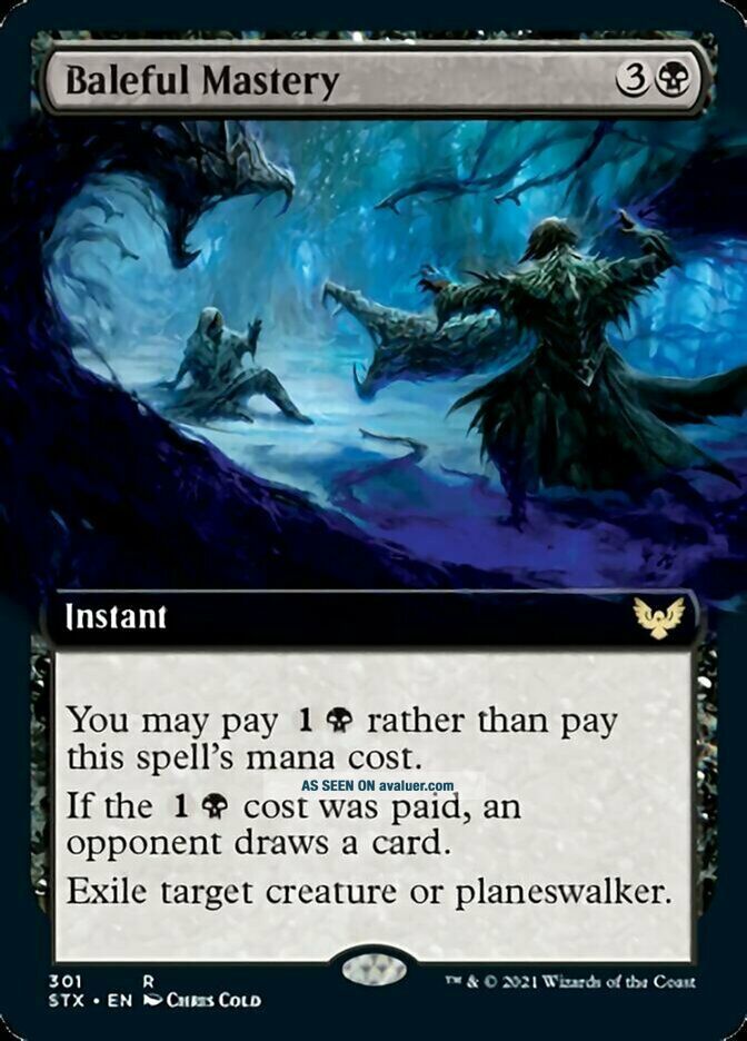 Baleful Mastery Extended Art FOIL Strixhaven Magic The Gathering ...
