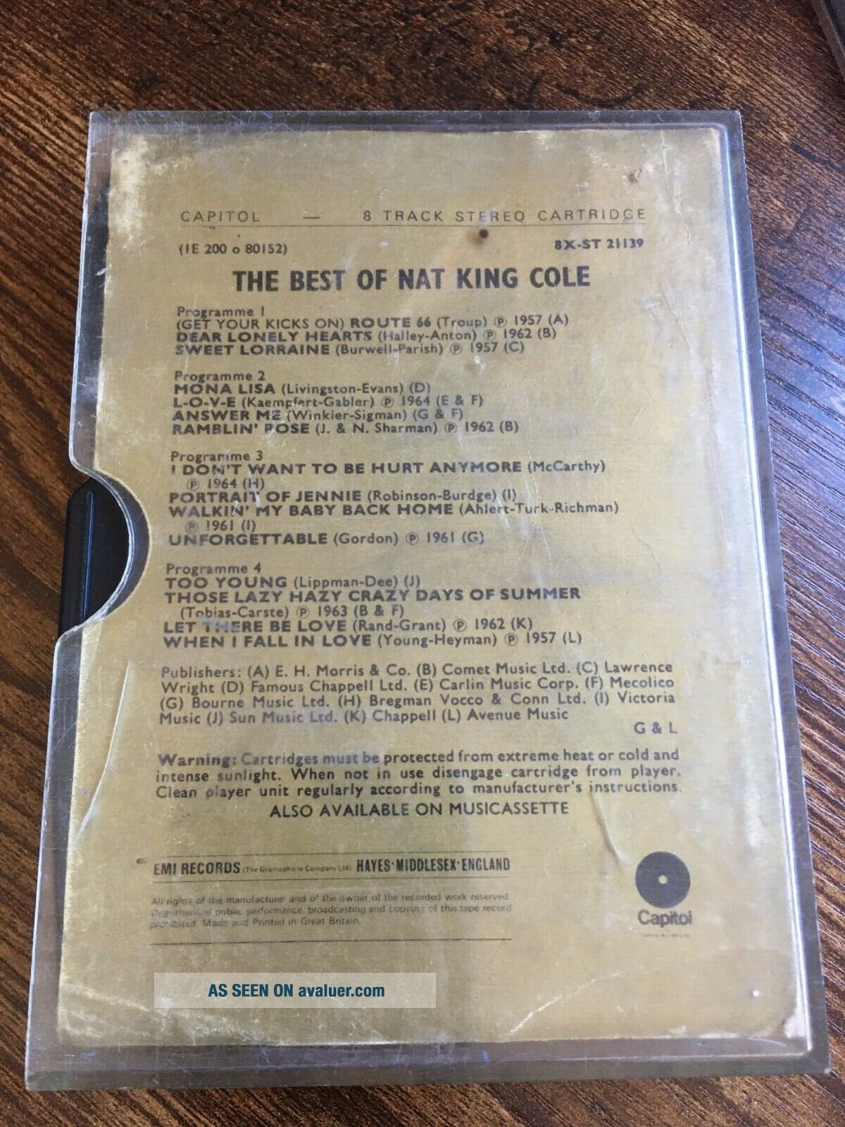 Nat King Cole - Best Of - RARE 8 Track Cartridge - | #56673202