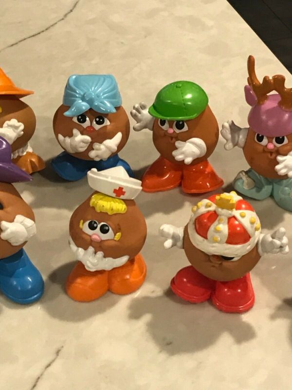 (11) Vintage 1987 Hasbro Mini Mr Potato Heads SPUD KIDS W/ ACCESSORIES ...