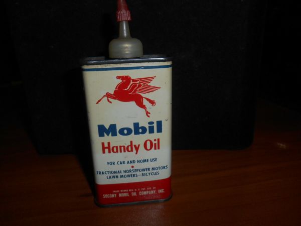 Vintage Mobil Handy Oil Four Ounce Can With Pegasus On Front | #56694513