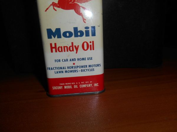 Vintage Mobil Handy Oil Four Ounce Can With Pegasus On Front | #56694513