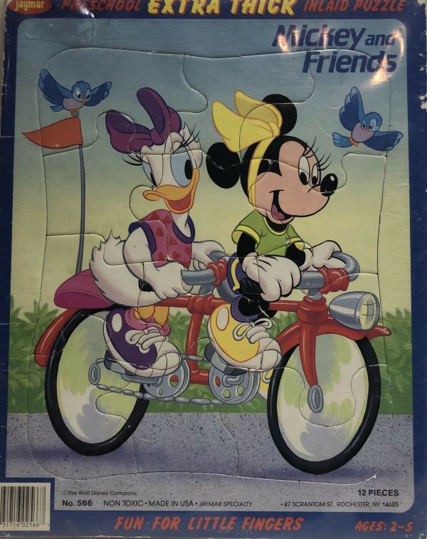 Vintage Jaymar Walt Disney Mickey Mouse Extra Thick Inlaid Frame Tray ...