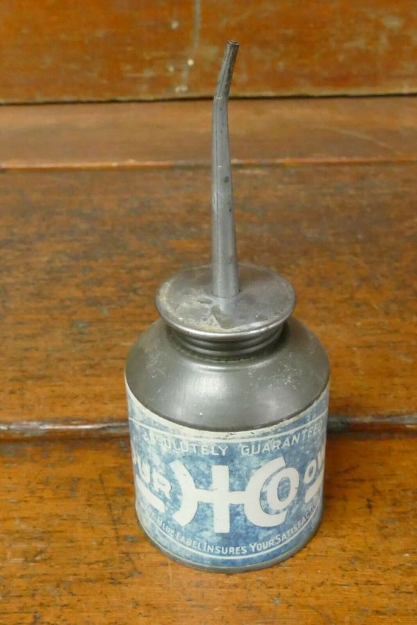 Vintage Our Own Hardware Co. Blue Thumb Handy Oiler Metal Oil Can W ...