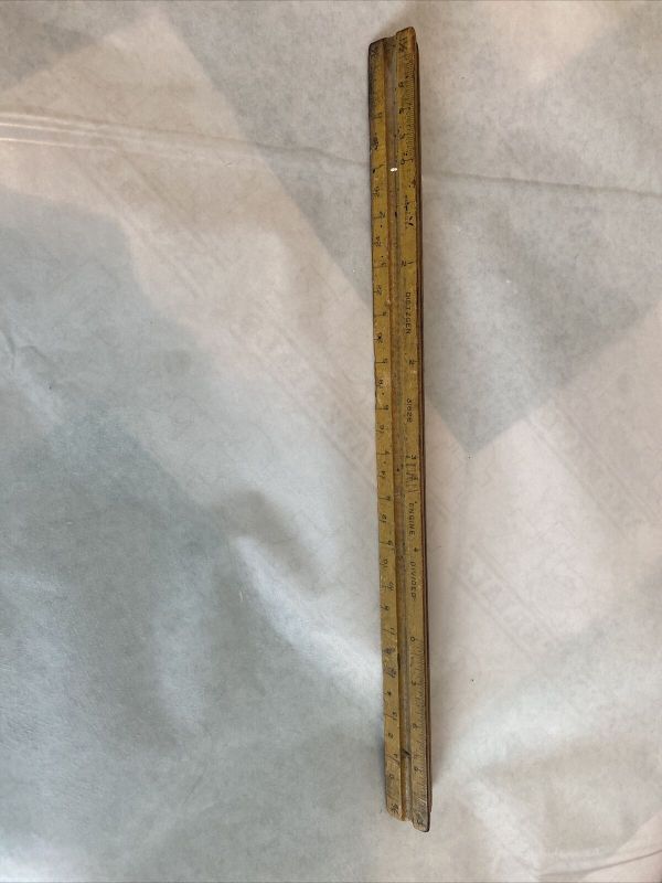 Vintage Dietzgen 31626 Wooden 3 - Sided Triangular Scale Drafting Ruler ...