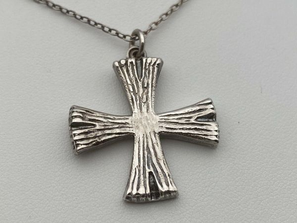Vintage 925 Sterling Silver British Hallmarks Cross Pendant Necklace ...