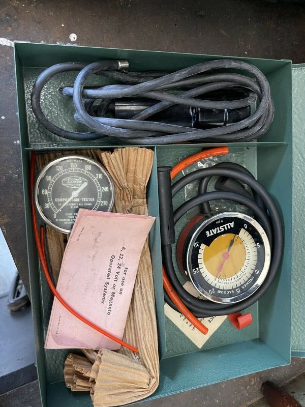 Vintage Allstate Gauges - Engine Vacuum Fuel Pump & Compression Tester ...
