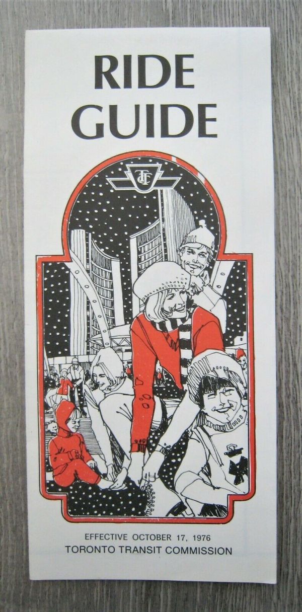 Vintage October 1976 Toronto Canada TTC Ride Guide Subway Map Trolley ...