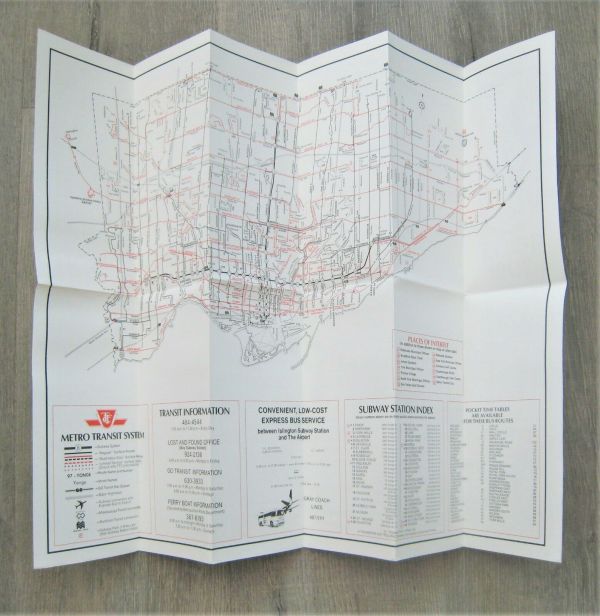 Vintage May 1977 Toronto Canada TTC Ride Guide Subway Map Trolley Bus ...