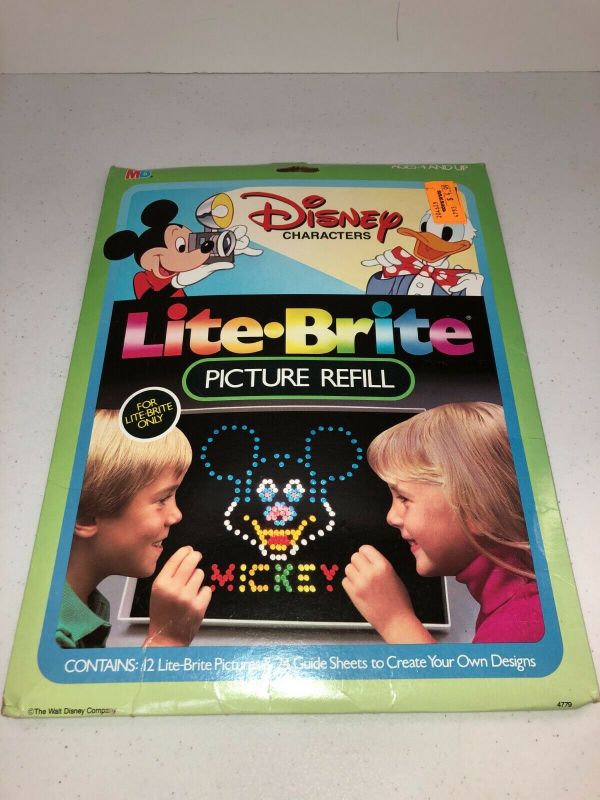 Vintage Milton Bradley Lite - Brite Disney Character Picture Refill ...