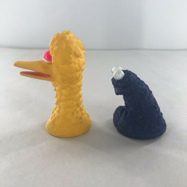 Vintage Big Bird & Cookie Monster Finger Puppet Sesame Street Muppets ...