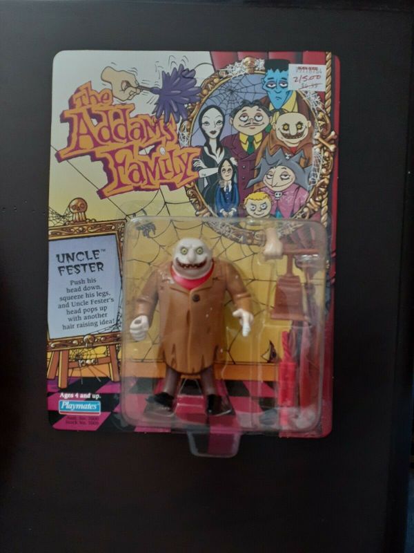 Playmates 1992 The Addams Family UNCLE FESTER 4 - In Action Figure MOC ...