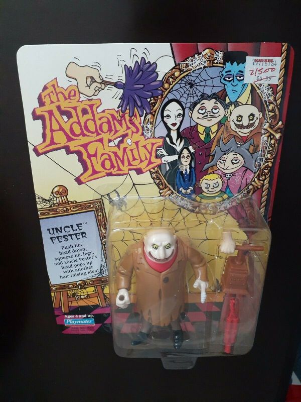 Playmates 1992 The Addams Family UNCLE FESTER 4 - In Action Figure MOC ...