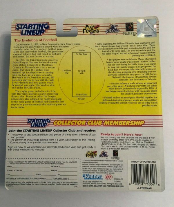 1998 NFL Starting Lineup Antonio Freeman Green Bay Packers Action ...