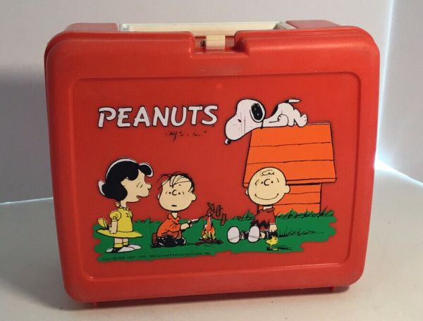 Vintage 1965 Peanuts Lunch Box By Thermos Charlie Brown Snoopy Plastic ...
