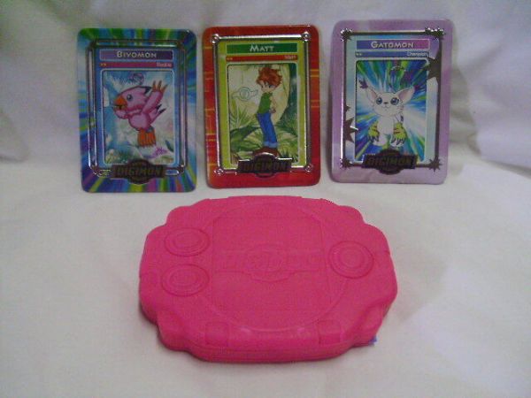 Digimon Tin Metal Cards Taco Bell 2000 MATT BIYOMON GATOMON With Digi ...
