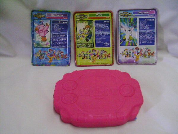 Digimon Tin Metal Cards Taco Bell 2000 MATT BIYOMON GATOMON With Digi ...