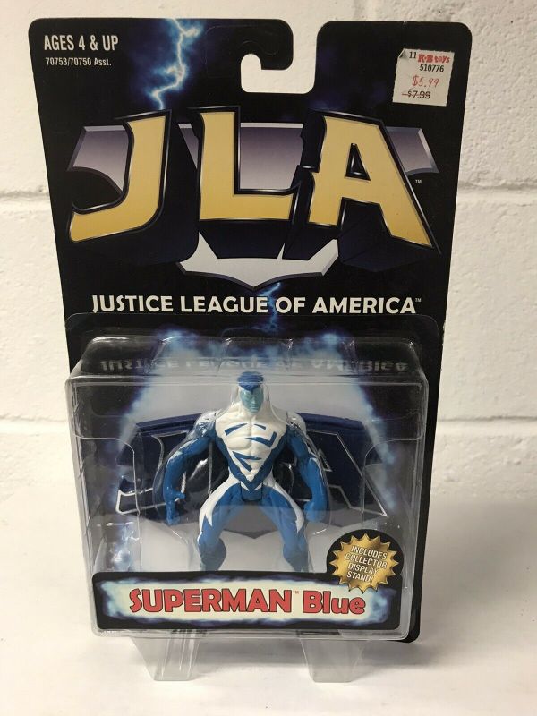 KENNER HASBRO DC JUSTICE LEAGUE OF AMERICA SUPERMAN BLUE ACTION FIGURE ...