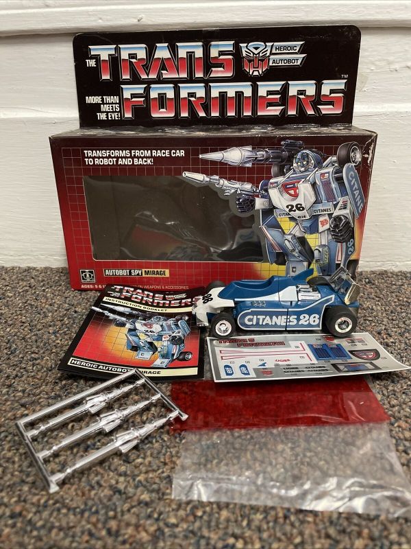 1984 Transformers Trans Formers G1 Mirage W/ Box Instructions Missiles ...