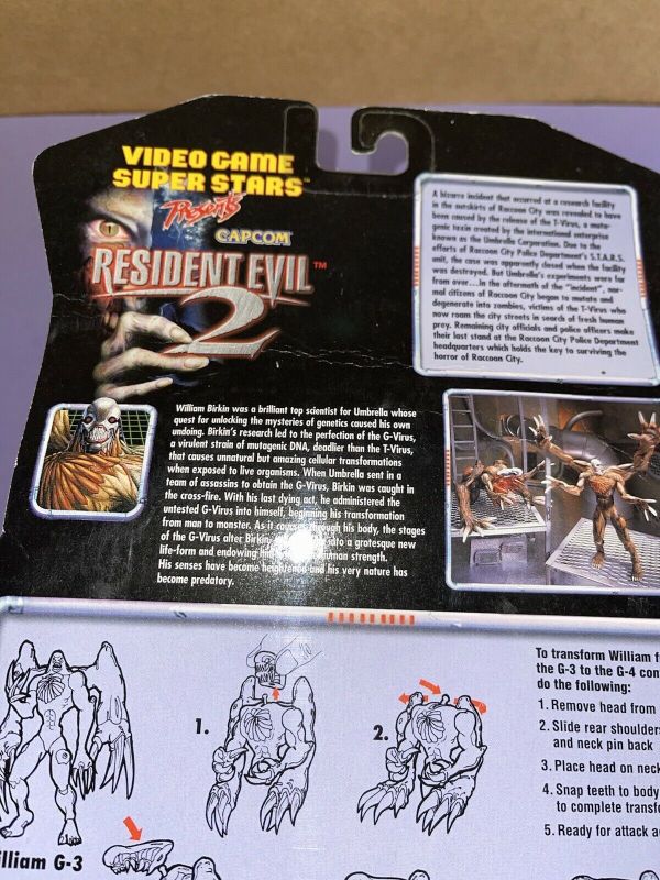 1998 Toy Biz Resident Evil 2 CLAIRE REDFIELD & ZOMBIE COP Action Figure ...