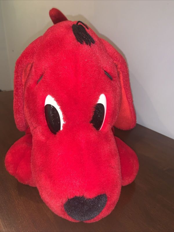 Vintage 2000 Clifford The Big Red Dog Large Laying Stuffed Plush Animal ...