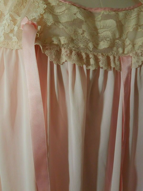 VTG 60 ' S 2pc Evette Chiffon Nylon Bed Jacket & Long Nightgown ...