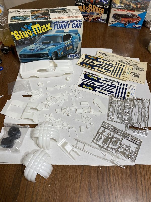 MPC BLUE MAX MUSTANG FUNNY CAR KIT IN OLD BOX CIRCA 2000’s | #57369991