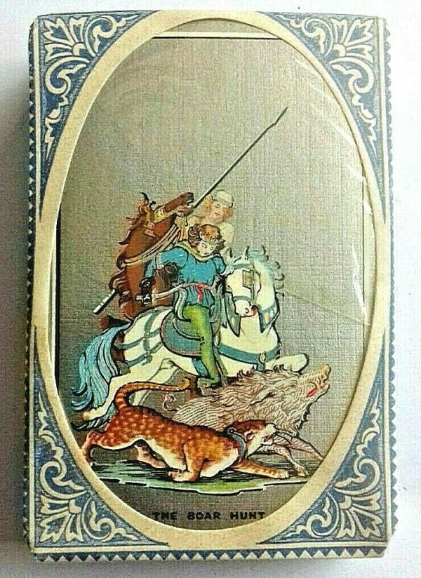 VINTAGE PLAYING CARDS TAX GOODALL ART DECO TITLED THE BOAR HUNT 1926 ...