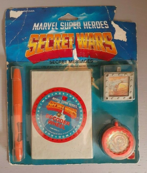 1984 Mattel Marvel Heroes Secret Wars Secret Messages Decoder Wheel ...