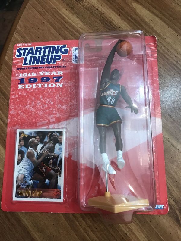 Kenner 1997 Starting Lineup Shawn Kemp SONICS Basketball Figure Vintage ...